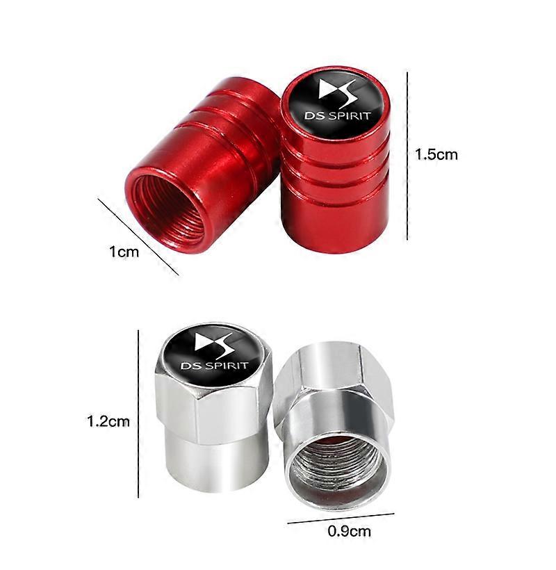 4PCS Metal Alloy Car Wheel Tire Valve Stem Caps Accessories For DS ...
