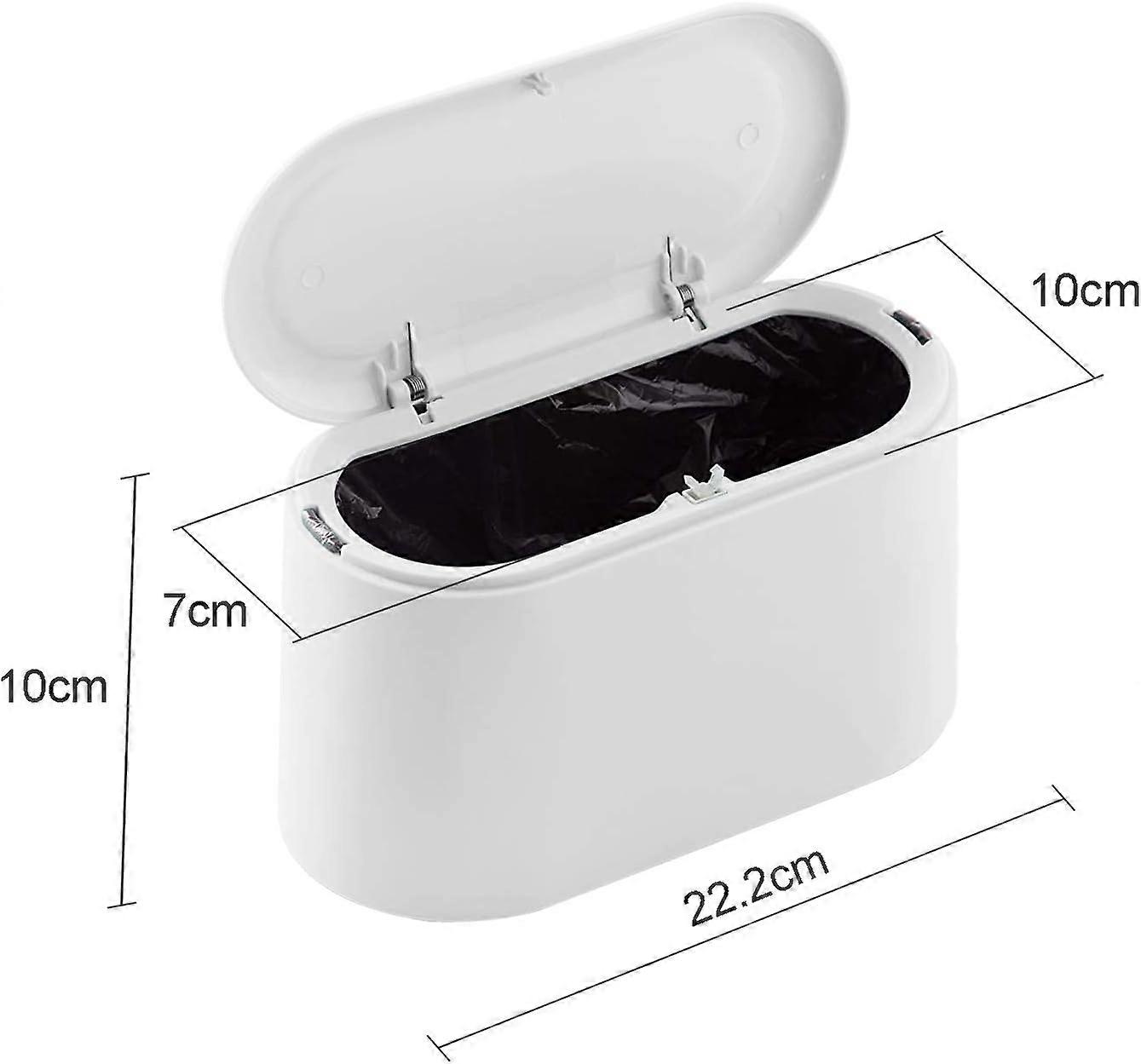 Table Trash Can with Lid, Mini Table Trash Can for Kitchen, Bathroom ...