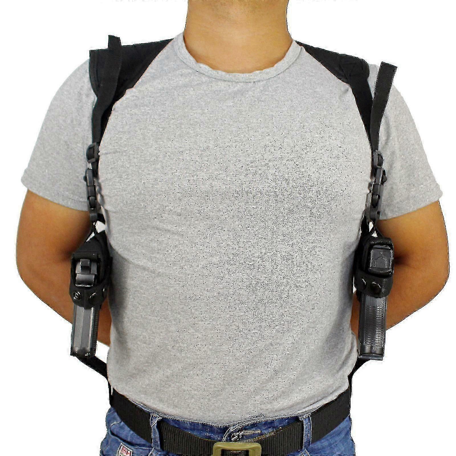 Tactical Hand Gun Shoulder Holster Black Under Arm Double Soft Pistol ...