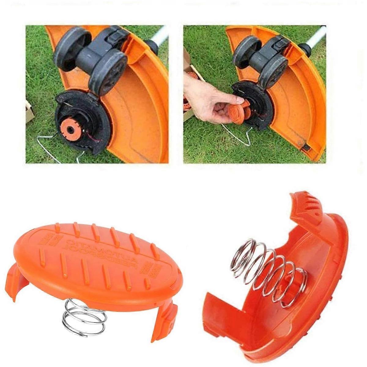 Replacement Trimmer Spool Cap Covers Compatible for Black + Decker ...