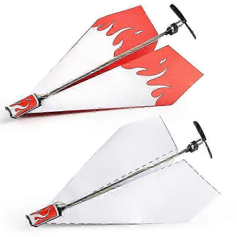 Exquisite DIY Electric Paper Airplane Kids Toy Motorized Folding ...