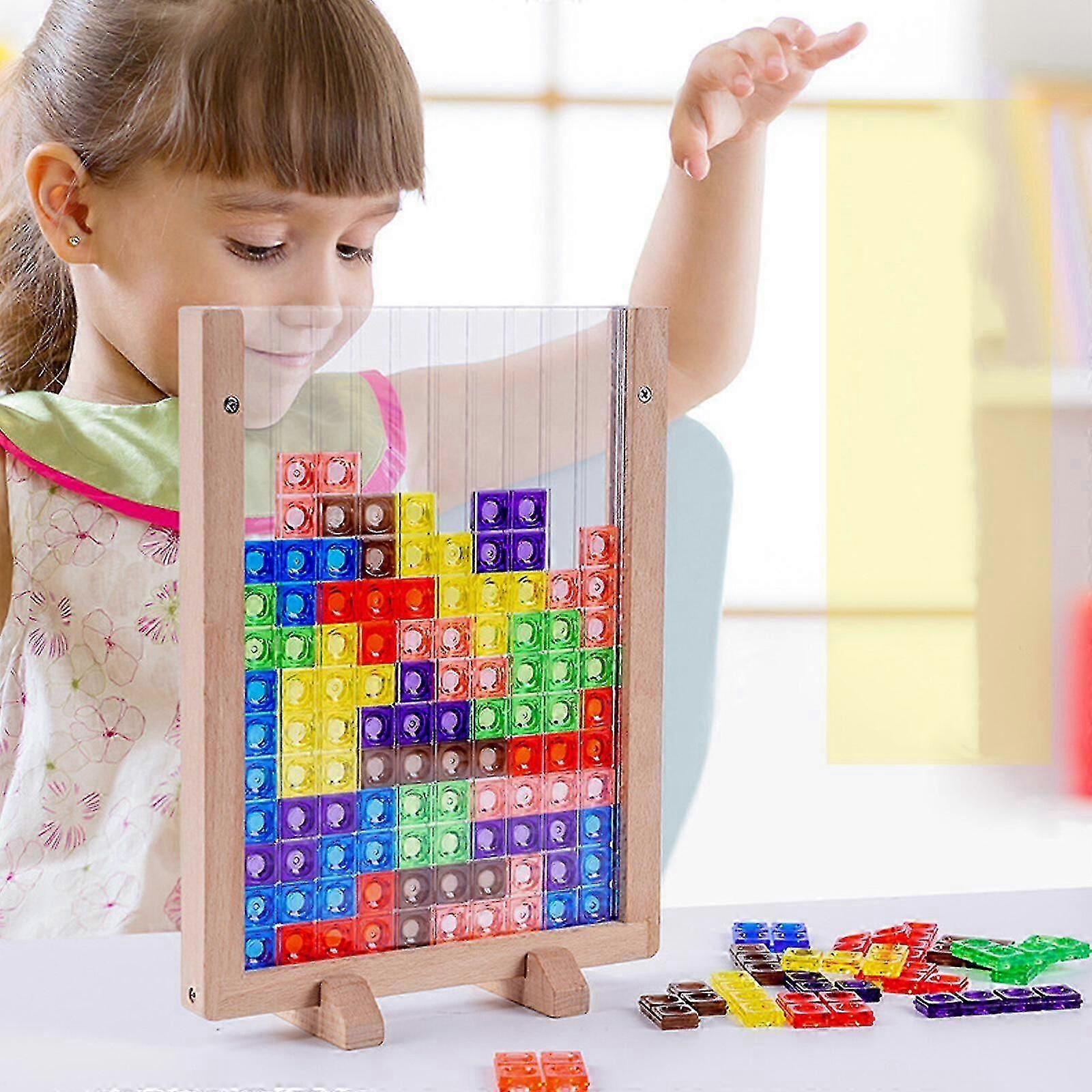 New Tetris Tangram,children's Colourful Wooden Tangram Jigsaw Puzzle ...