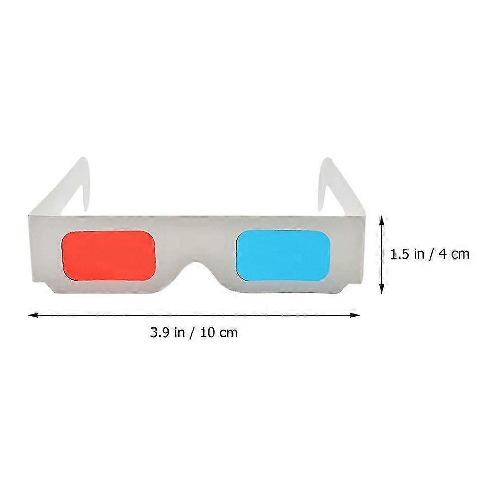 50 Pcs Cardboard Sheets 3d Glasses Tv 3D Glasses Cardboard Anaglyph 3d ...