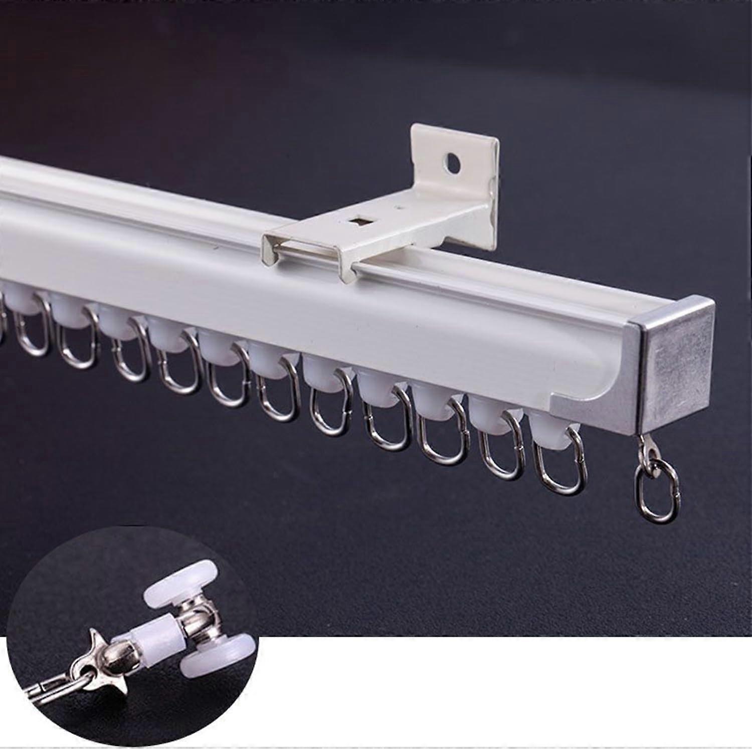 Curtain Rod Adjustable Aluminum Single Track 3.3m Flexible Rail for ...