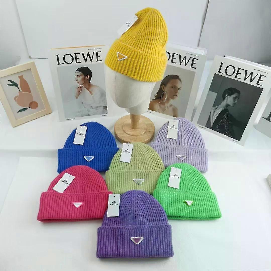 Warm Winter Knitted Hat Autumn And Winter Hat Inverted Triangle Fashion ...