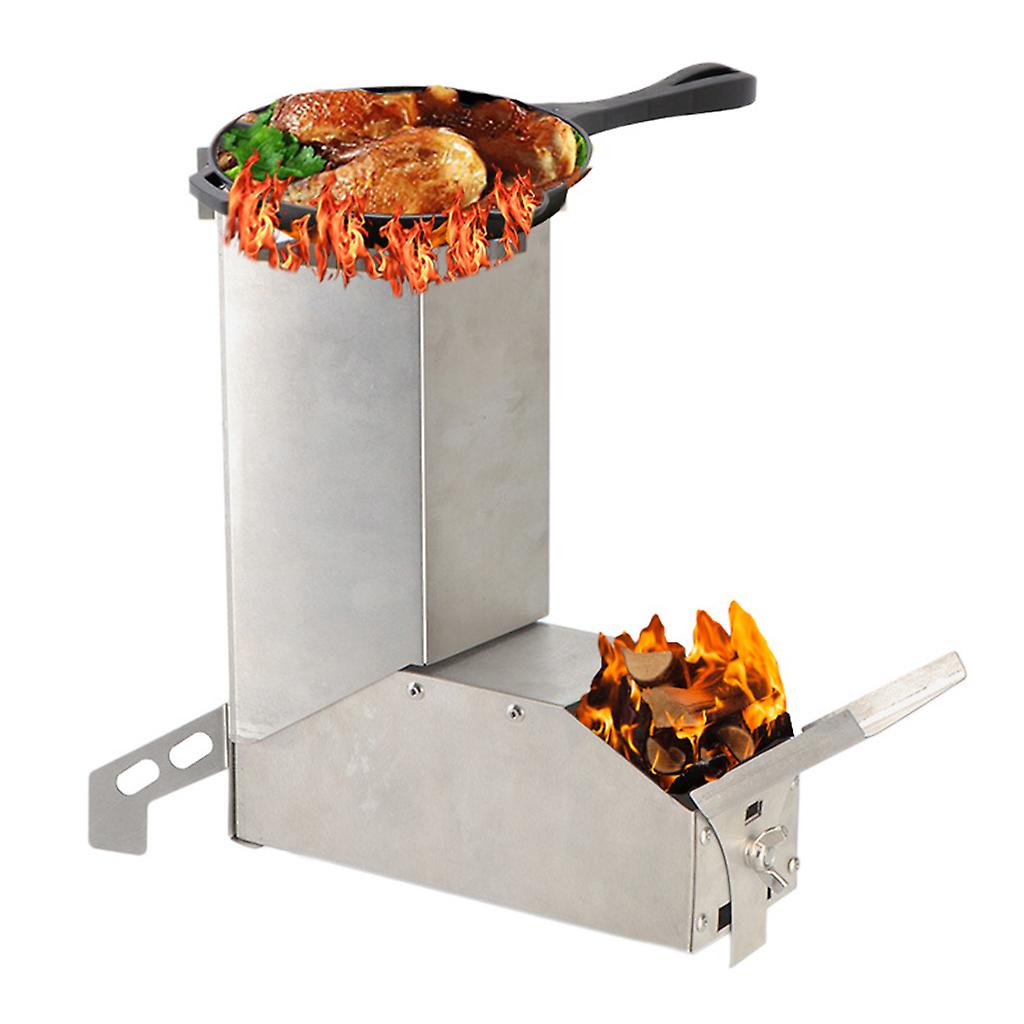 Camping Stove Wood Burning Rocket Stove Backpacking Camp Tent Stove For ...