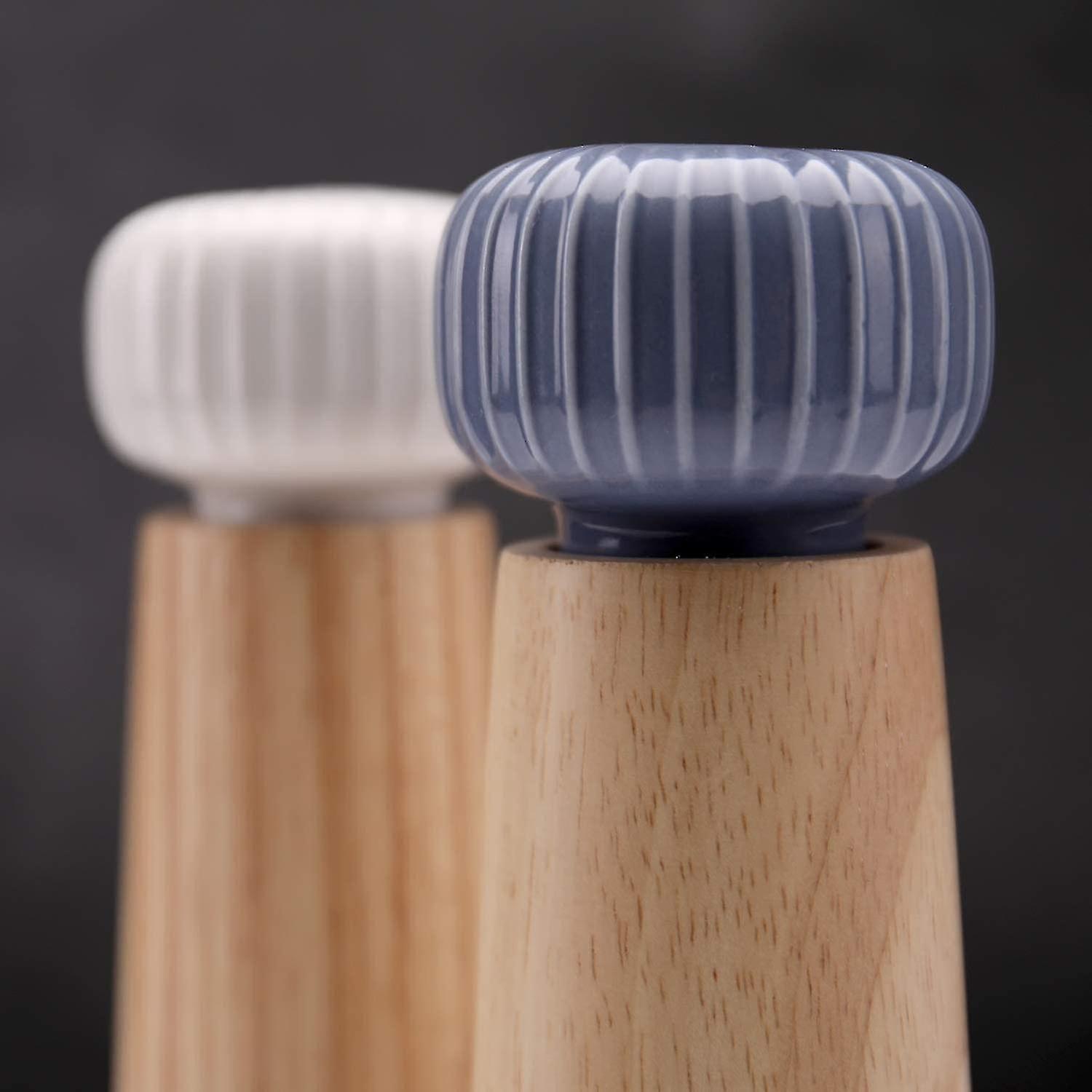 Salt And Pepper Mill Made Of Wood And Ceramic - Pepper Shaker Spice ...
