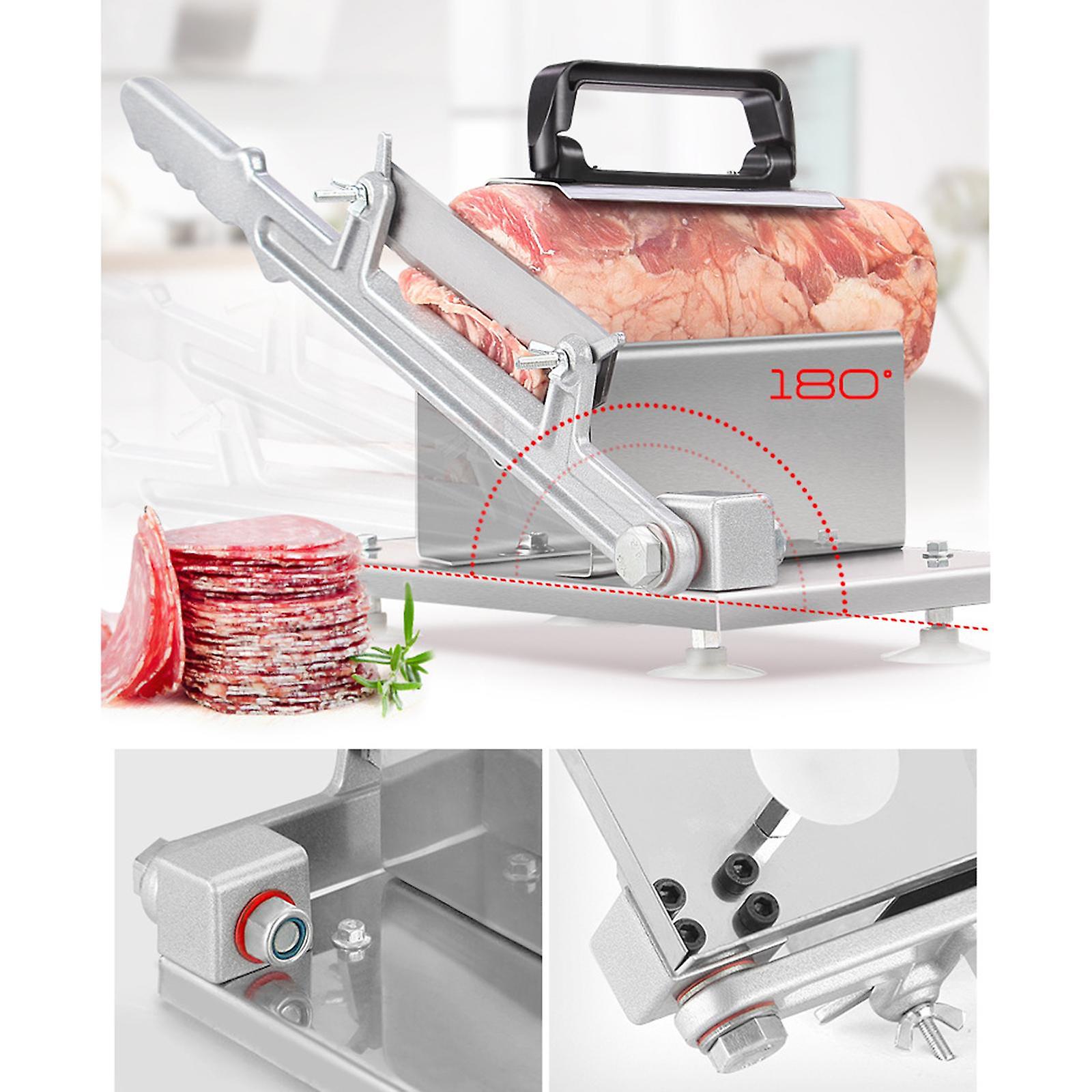 Manual Frozen Meat Slicer Stainless Steel Bacon Beef Cutter Thin ...