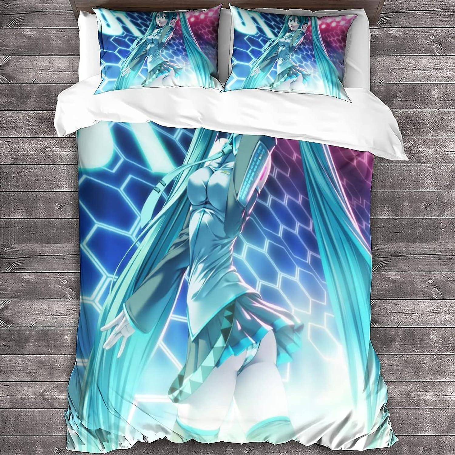 ALXFFBN Hatsune Miku 3D Printed Bedding Set Double,Anime Characters ...
