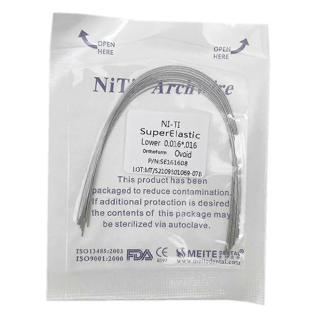 10pcs/Pack Dental Orthodontic Arch Wires Super Elastic Niti Rectangular Ovoid Dental Niti Wire ...