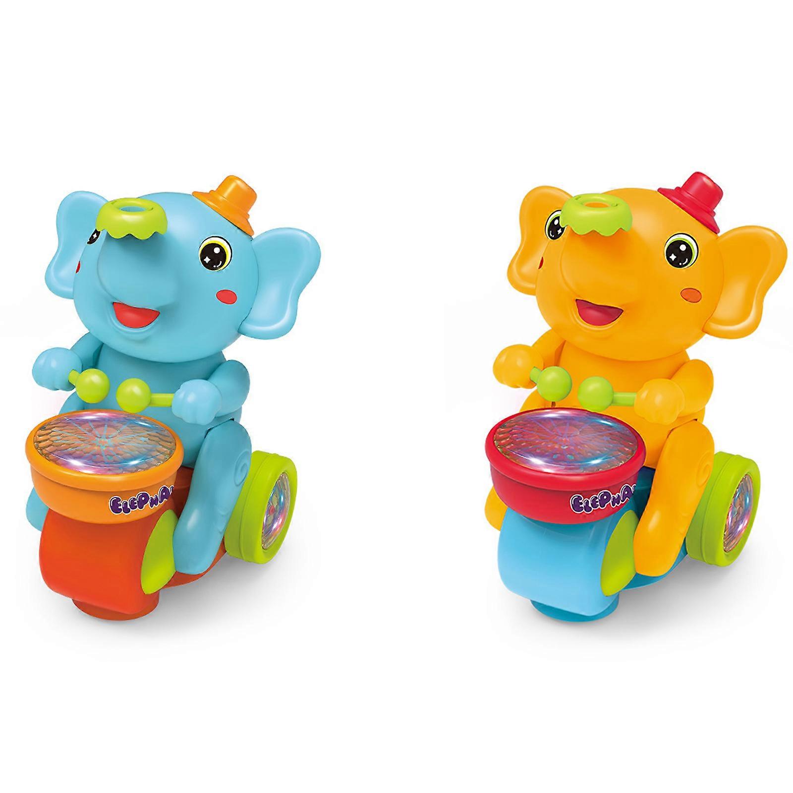 50% Off-Electric Beating Drum Elephant Toy Early Education Music ...