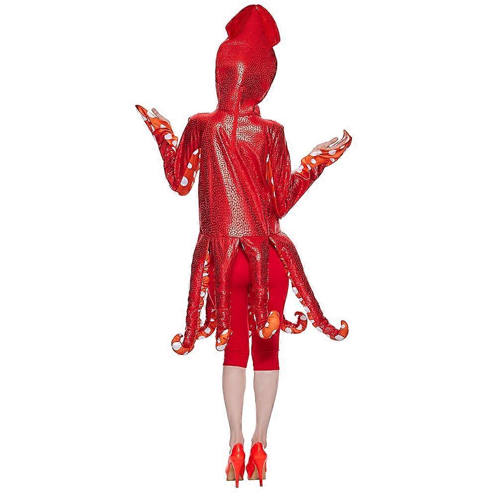 Funny Family Squid Costume Red Octopus Sponge Jumpsuits For Parent And ...