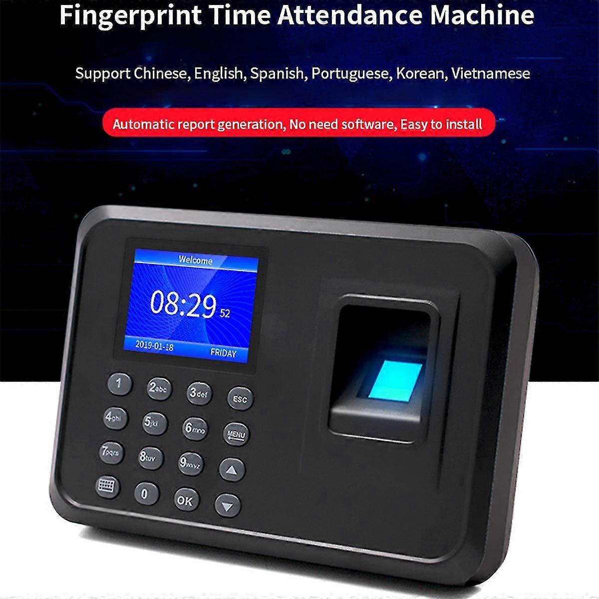 F01 Time And Attendance Machine Fingerprint Punch Card Machine | Fruugo ZA