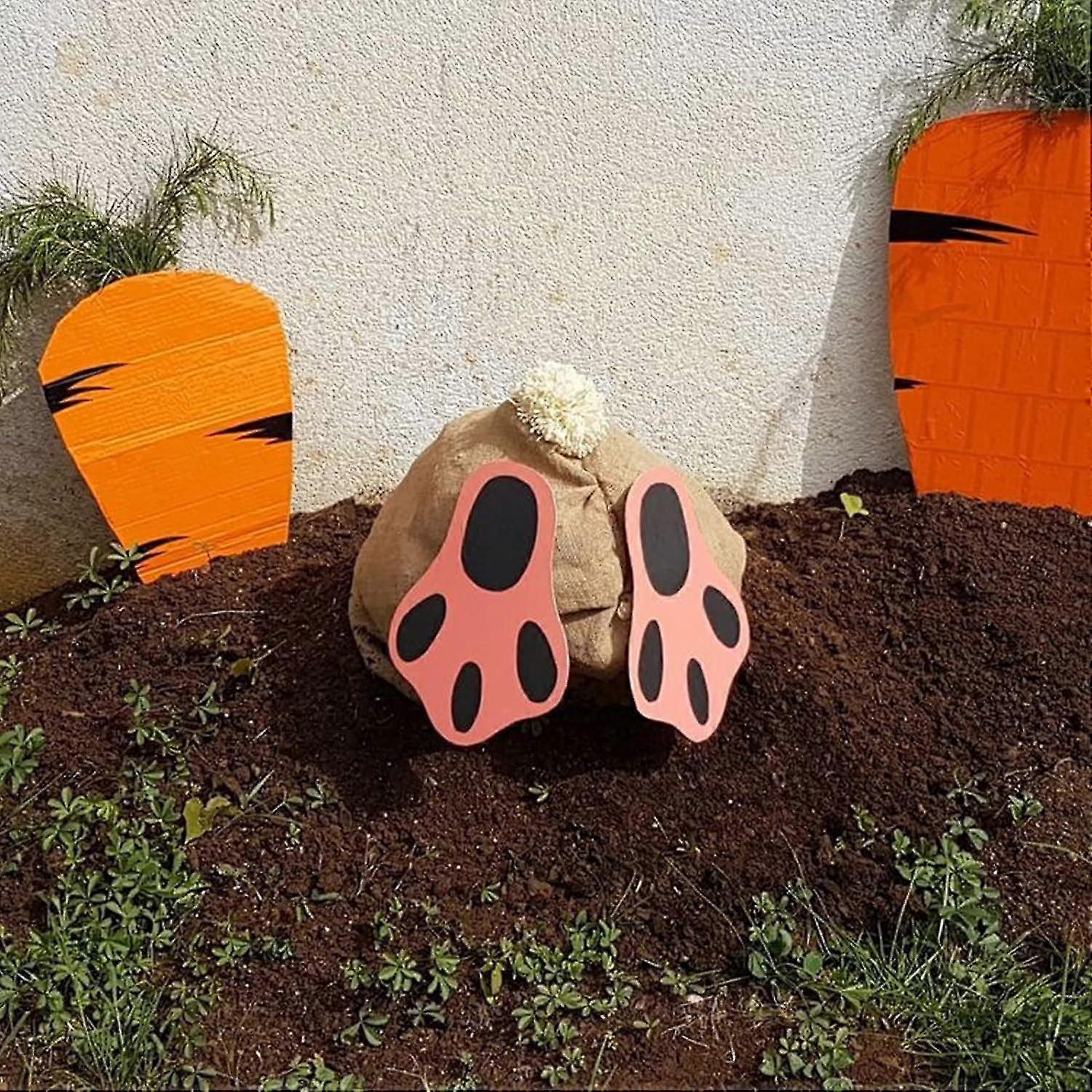 Rabbit Carrot Easter Yard Sign Decoration, Easter Party, Rabbit Hole ...