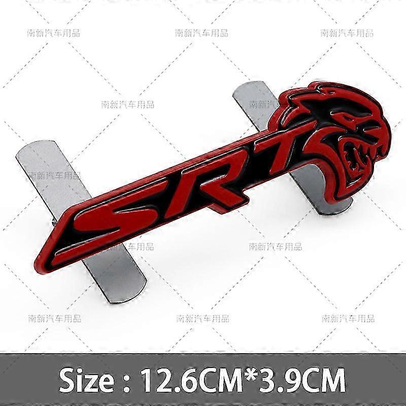 3D Metal Srt Hellcat Stickers Car Front Grill Emblem Demon Badge For ...