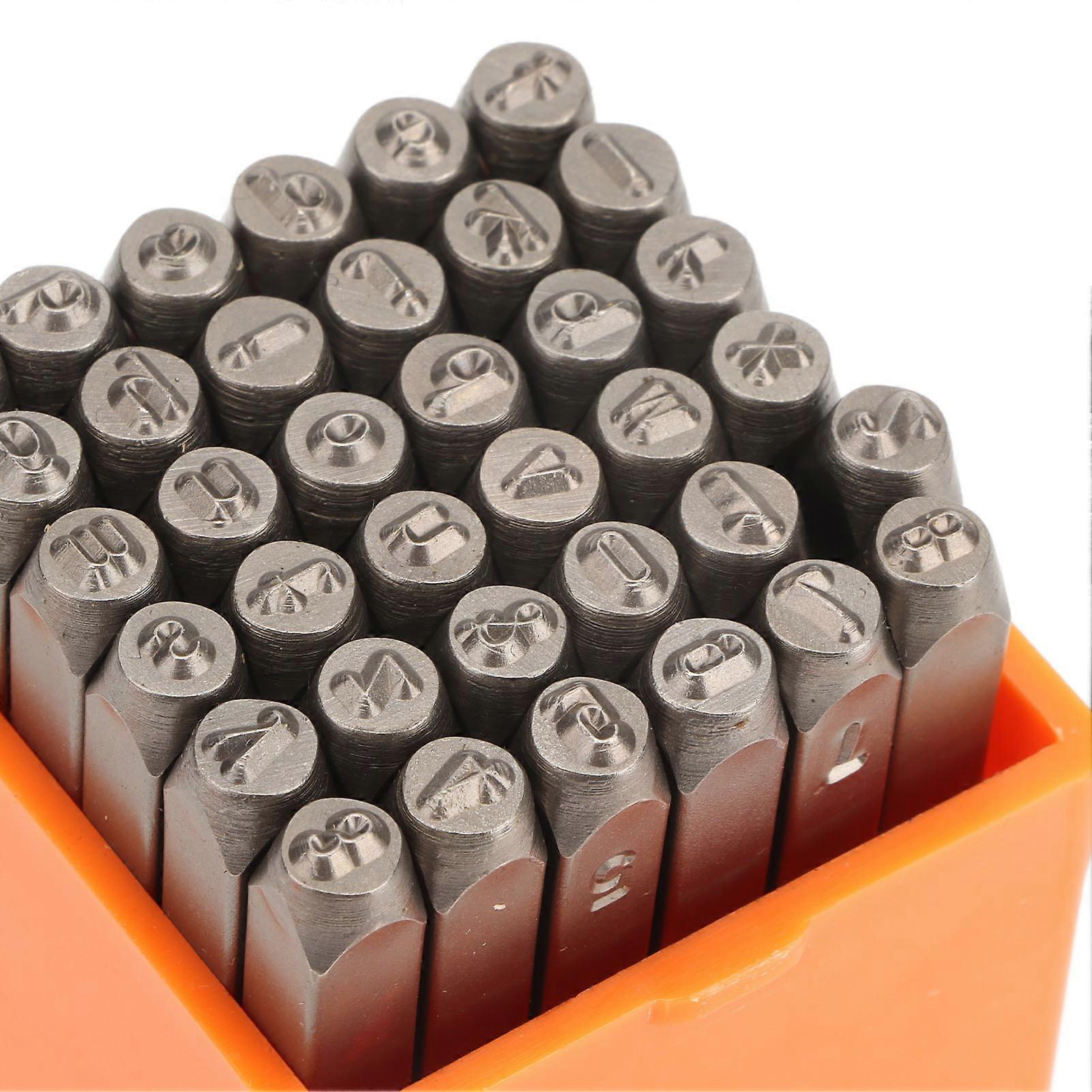 36Pcs Metal Letter Stamps 1.2in Letters Number High Carbon Steel High ...