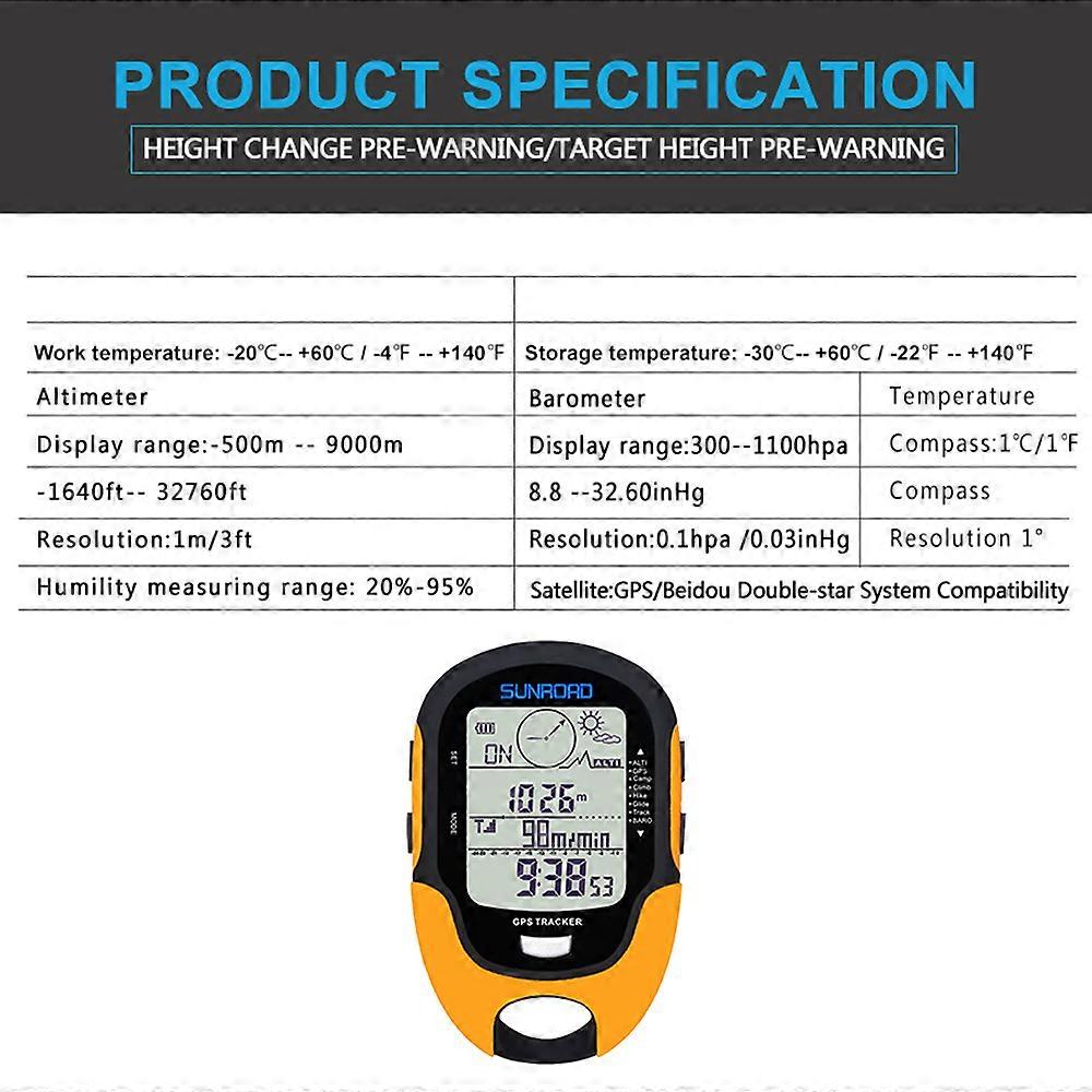 Handheld GPS Navigation Receiver Portable Handheld Digital Altimeter ...