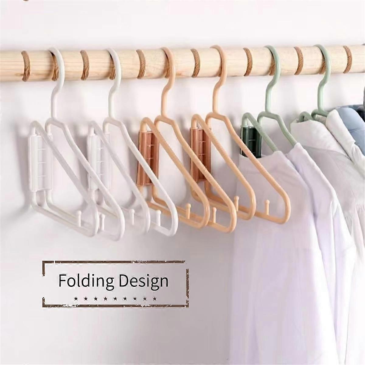8Pcs Foldable Hangers, Plastic Foldable Hangers, Portable Folding ...