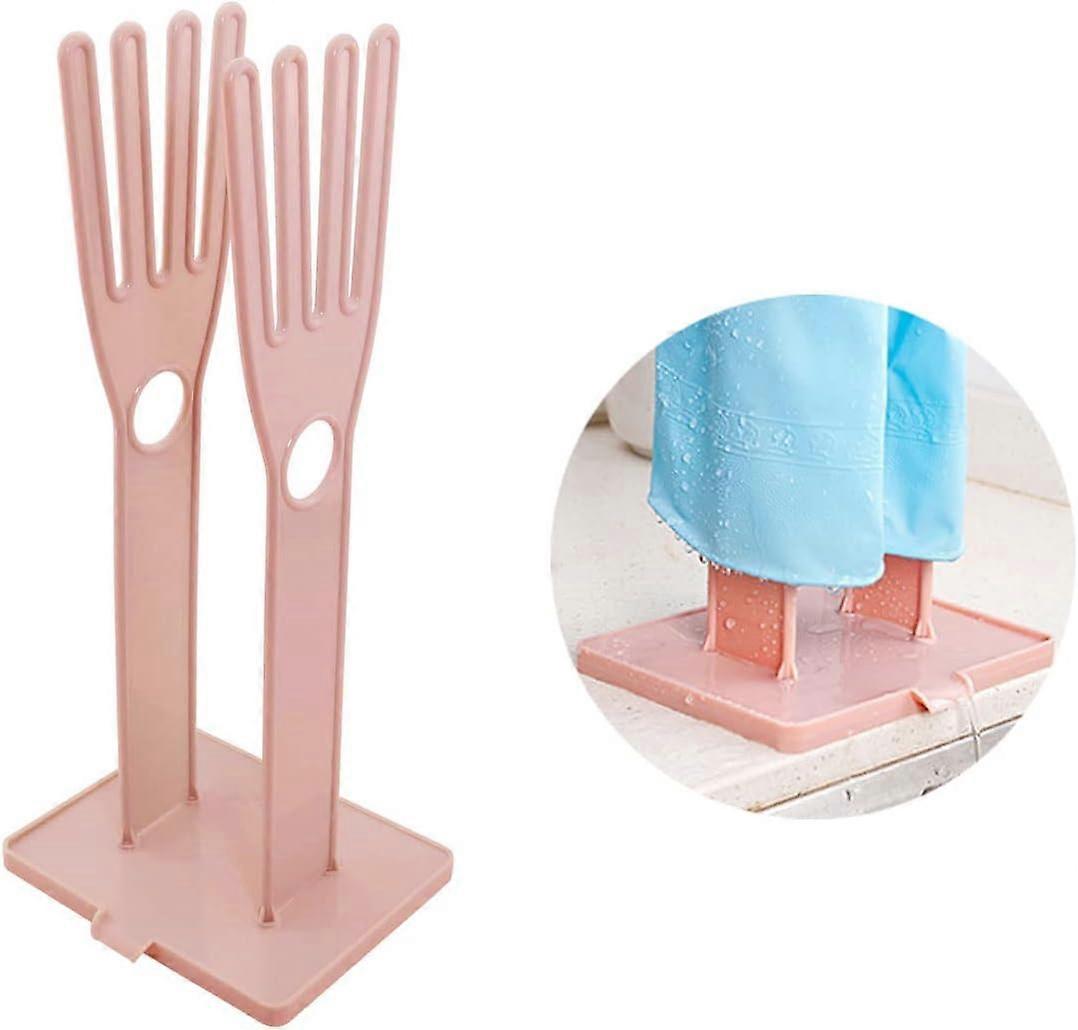 Pink Color Gloves Stand 15x12x34cm Kitchen Multifunctional Rubber ...