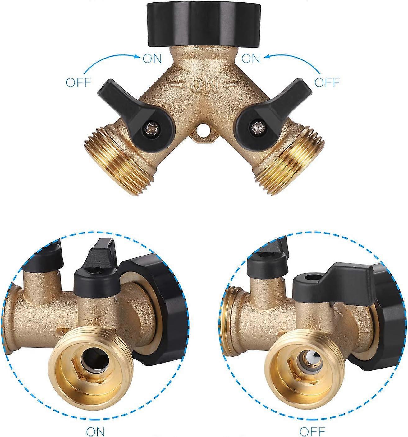 Double Outlet Washing Machine Faucet, Brass Garden Tap Splitter, Y ...