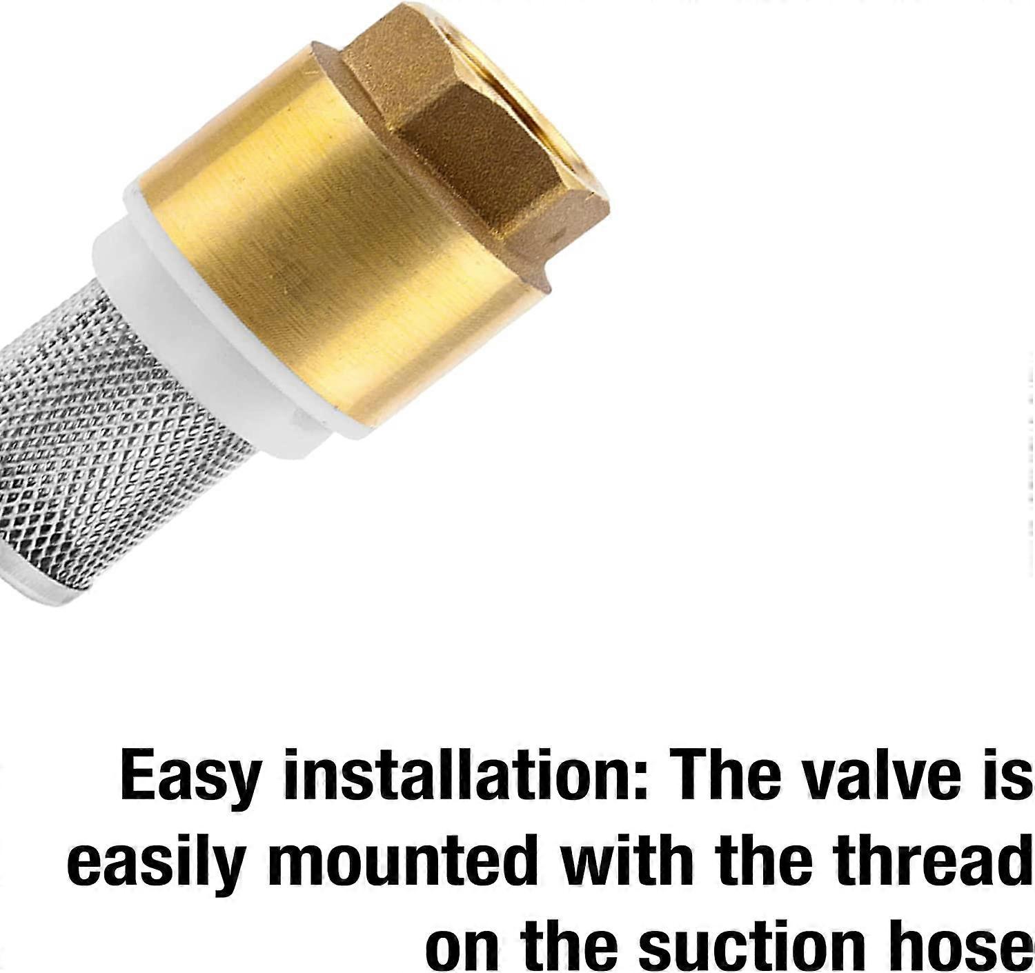 Brass foot valve: check valve, 32 mm (G 1 Inch) - Thread for connection ...