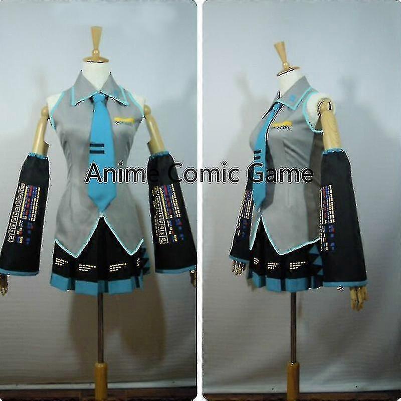 Vocaloid Miku Cosplay Wig Costume Japan Midi Dress Beginner Future Miku ...