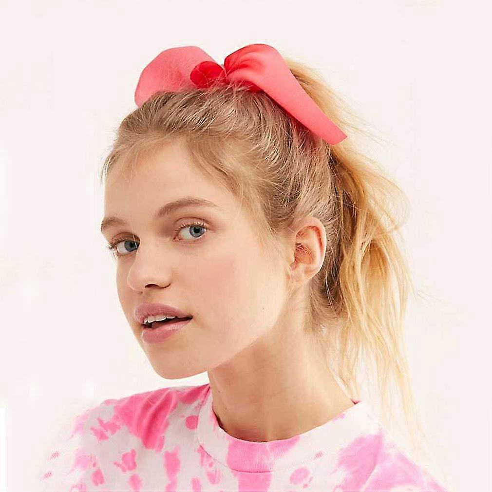 6PCS Hair Scrunchies Satin SilkRabbit Bunny Ear Bow Bowknot Scrunchie ...
