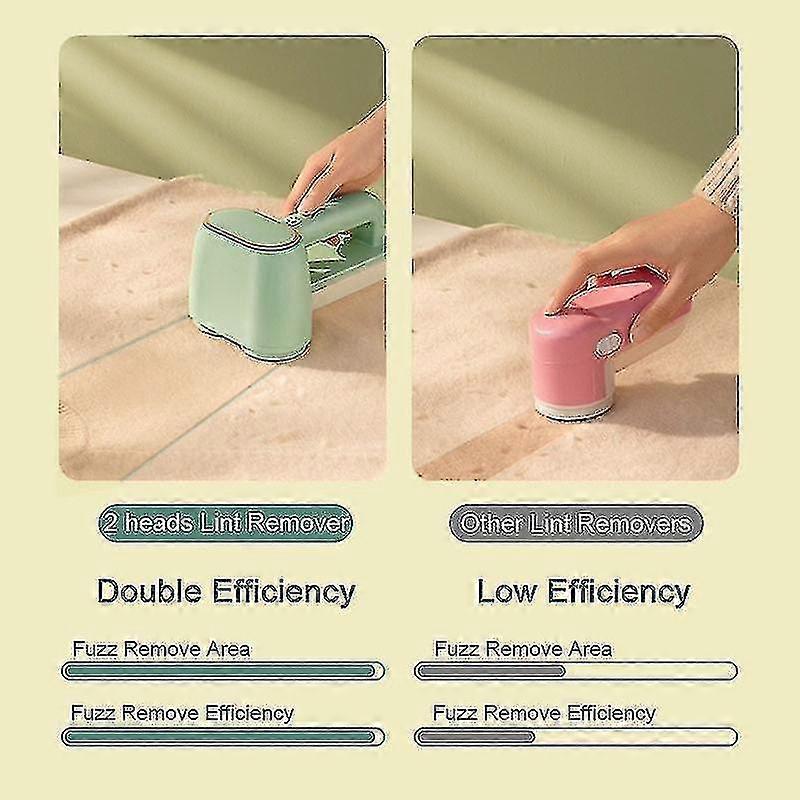Professional Electric Lint Remover Dual-head Fabric Shaver 3 Speeds ...