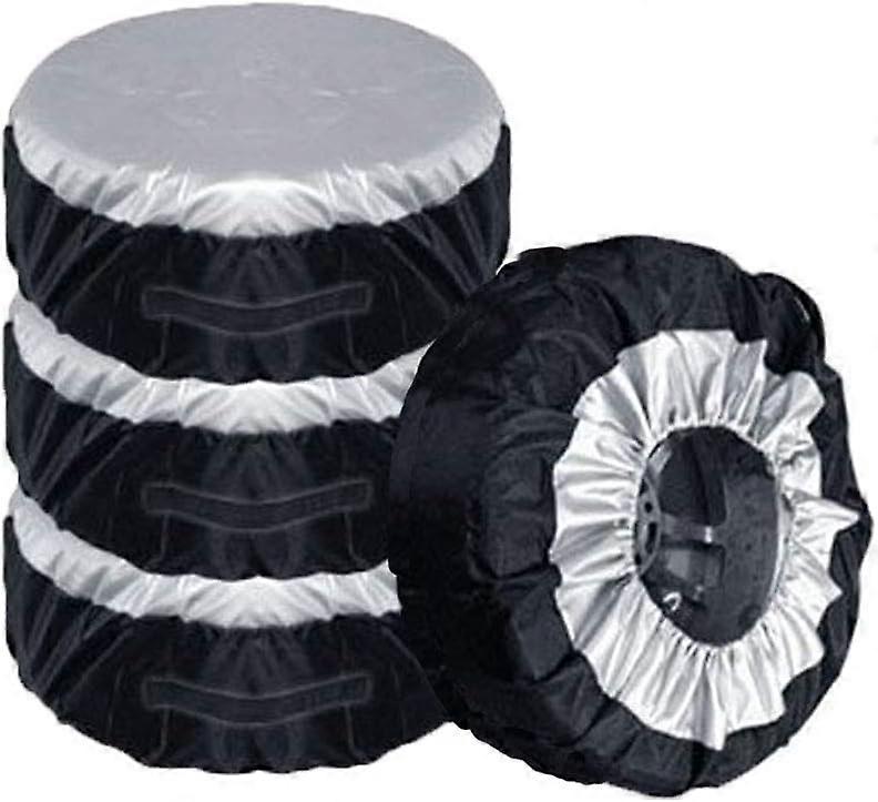 4pcs/Set 210D Polyester Spare Tire Covers Storage Tote Bags with Handle ...