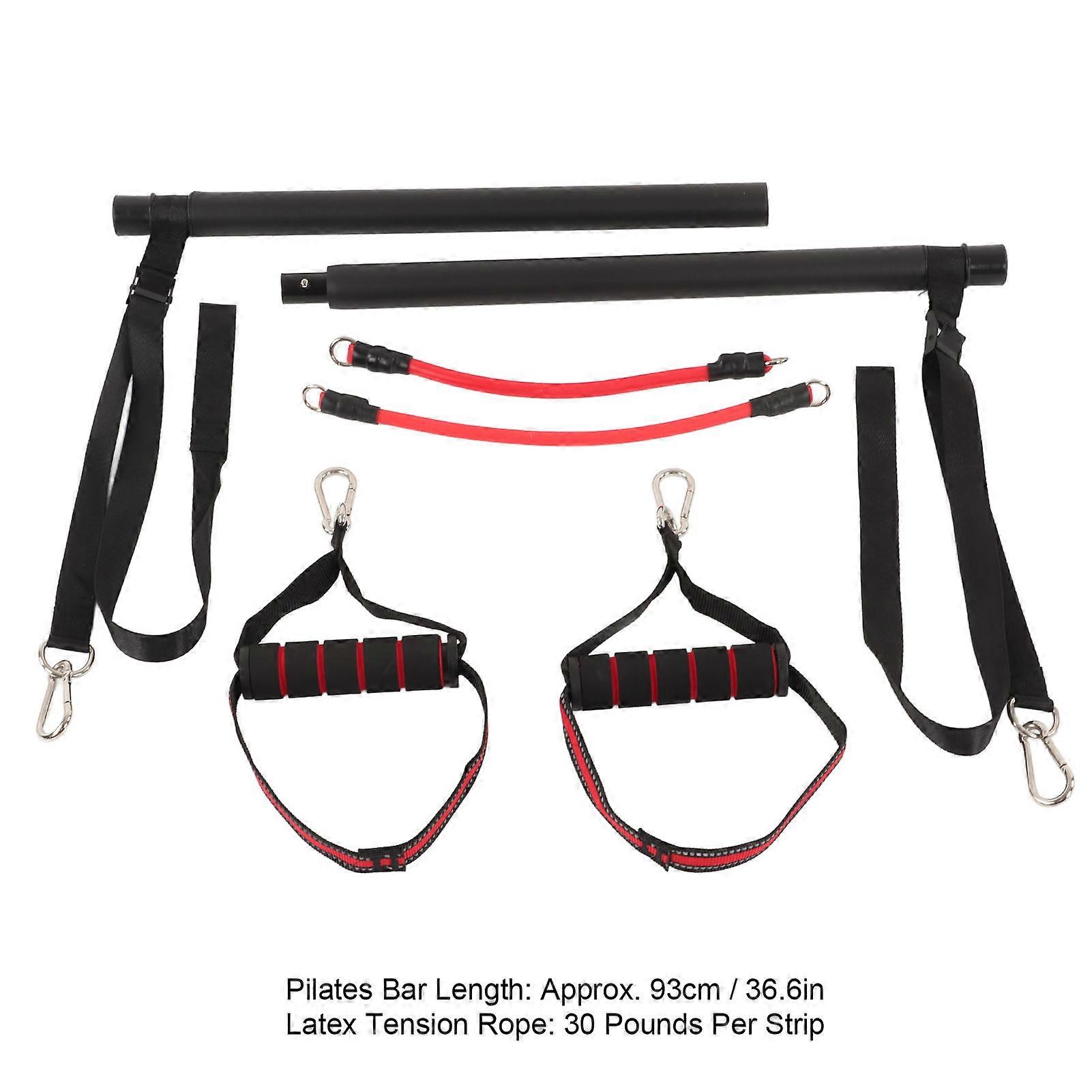 2024Pilates Bar Kit with Resistance Bands Yoga Pull Bar Kit Exercise ...
