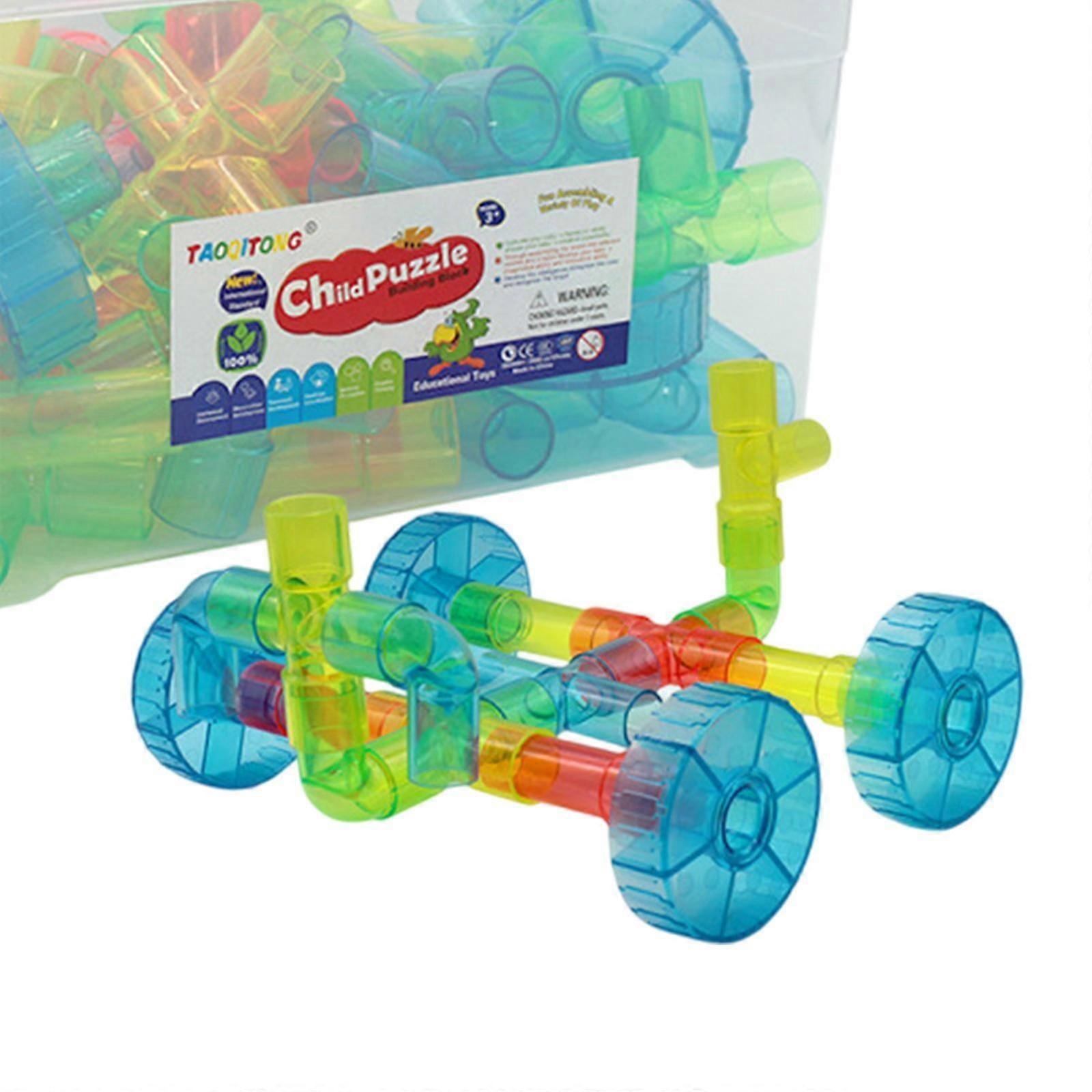 64x Building Toy Preschool Game Pipe Building Blocks for Toddlers Boys ...