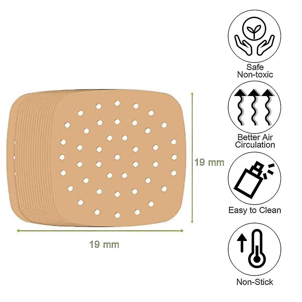 100 Pieces Of Fryer Lining, Perforated Paper, Steamer Paper, Steamed ...