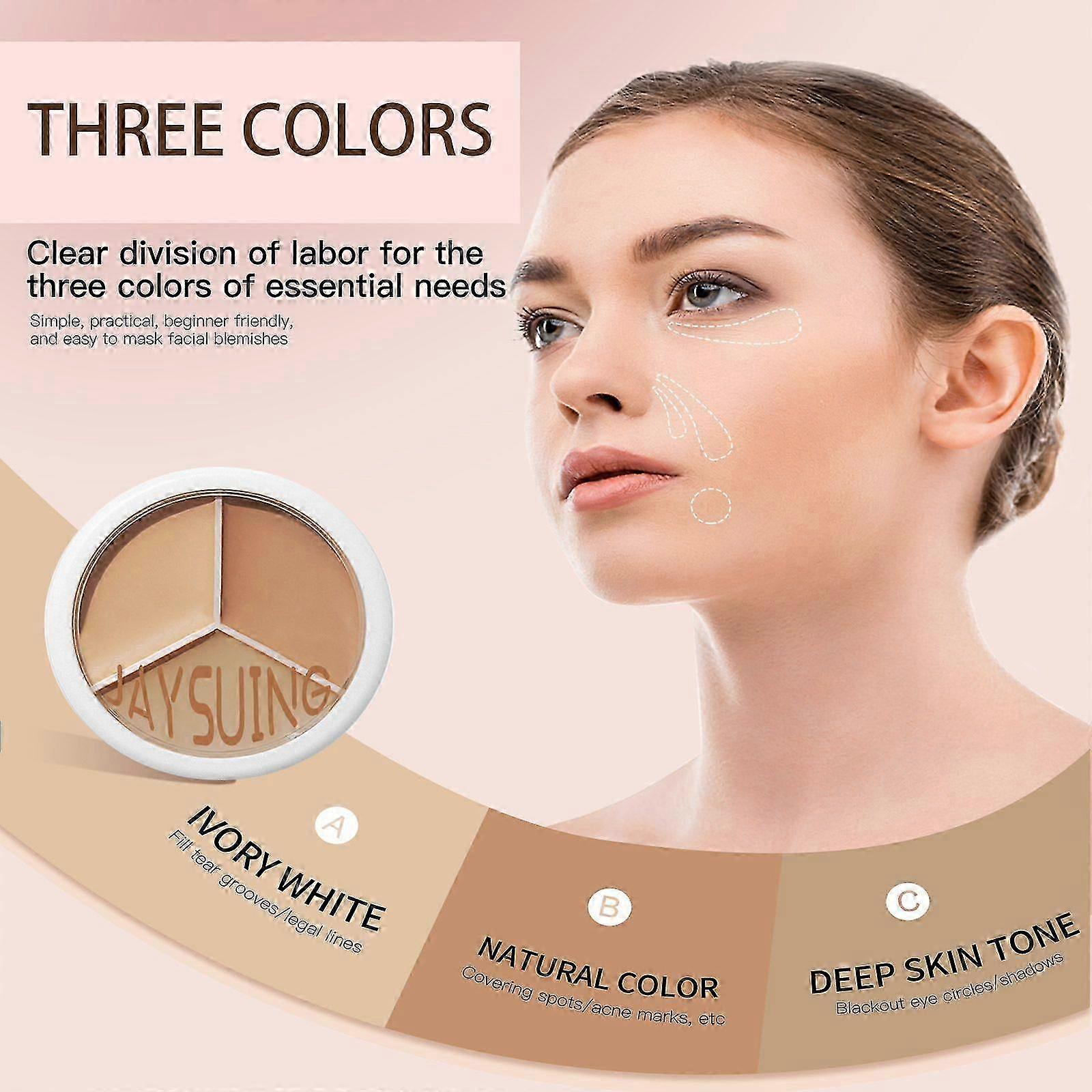 Waterproof Three-Color Concealer for Scars, Spots & Dark Circles ...