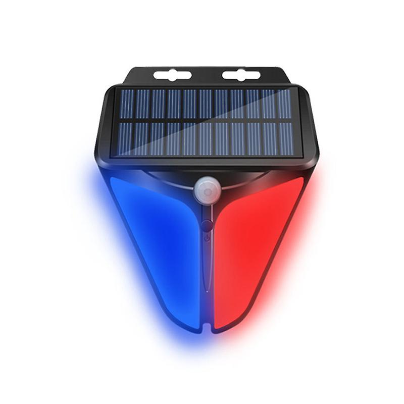 Eagle Eye Type Red And Blue Solar Warning Light Human Body Induction ...