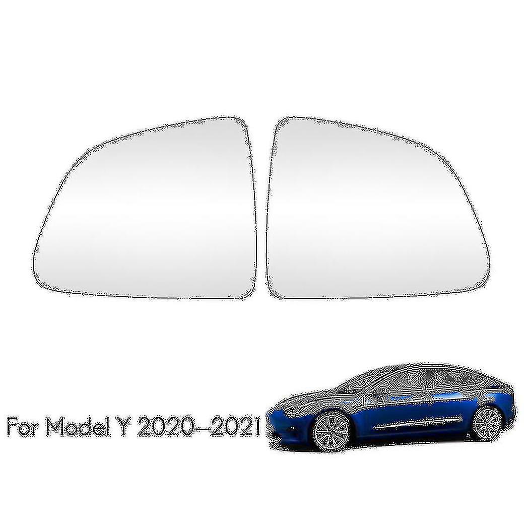 Front Left Right Anti-fog Rear View Mirror Lens Glass For Tesla White ...