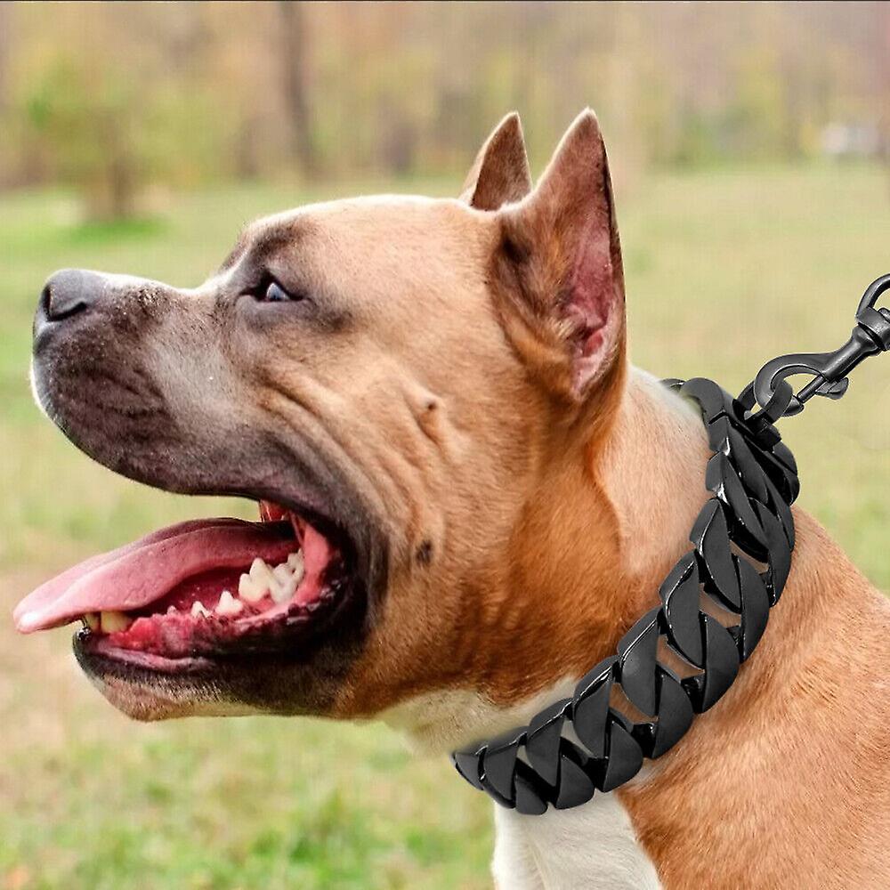 Luxury Stainless Steel Dog Chain Collar Cuban Link Heavy Duty | Fruugo UK