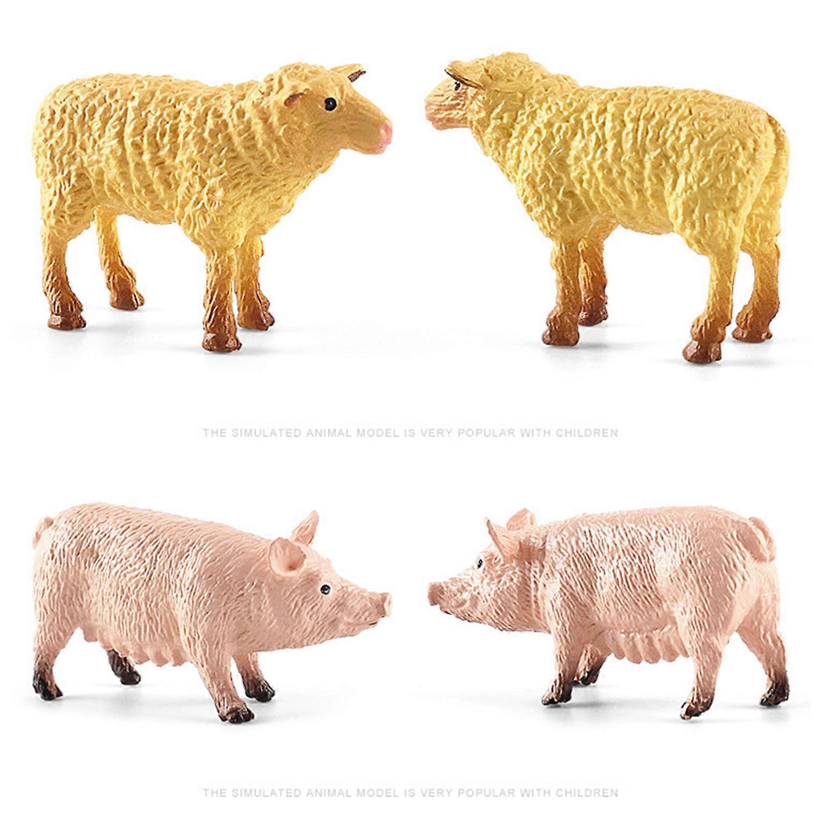 12pcs Mini Farm Animal Figurines Realistic Farm Animal Figures Toys ...