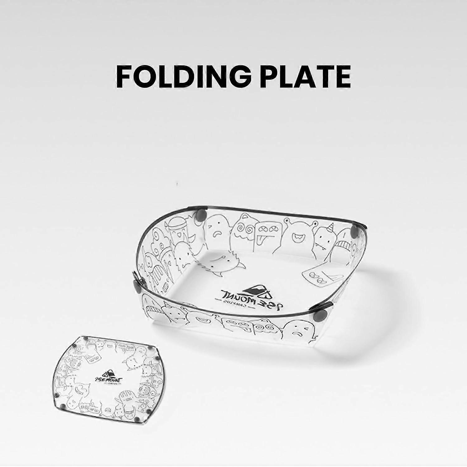 Camping Portable Plate Water Cup Collapsible Tableware Set Foldable ...