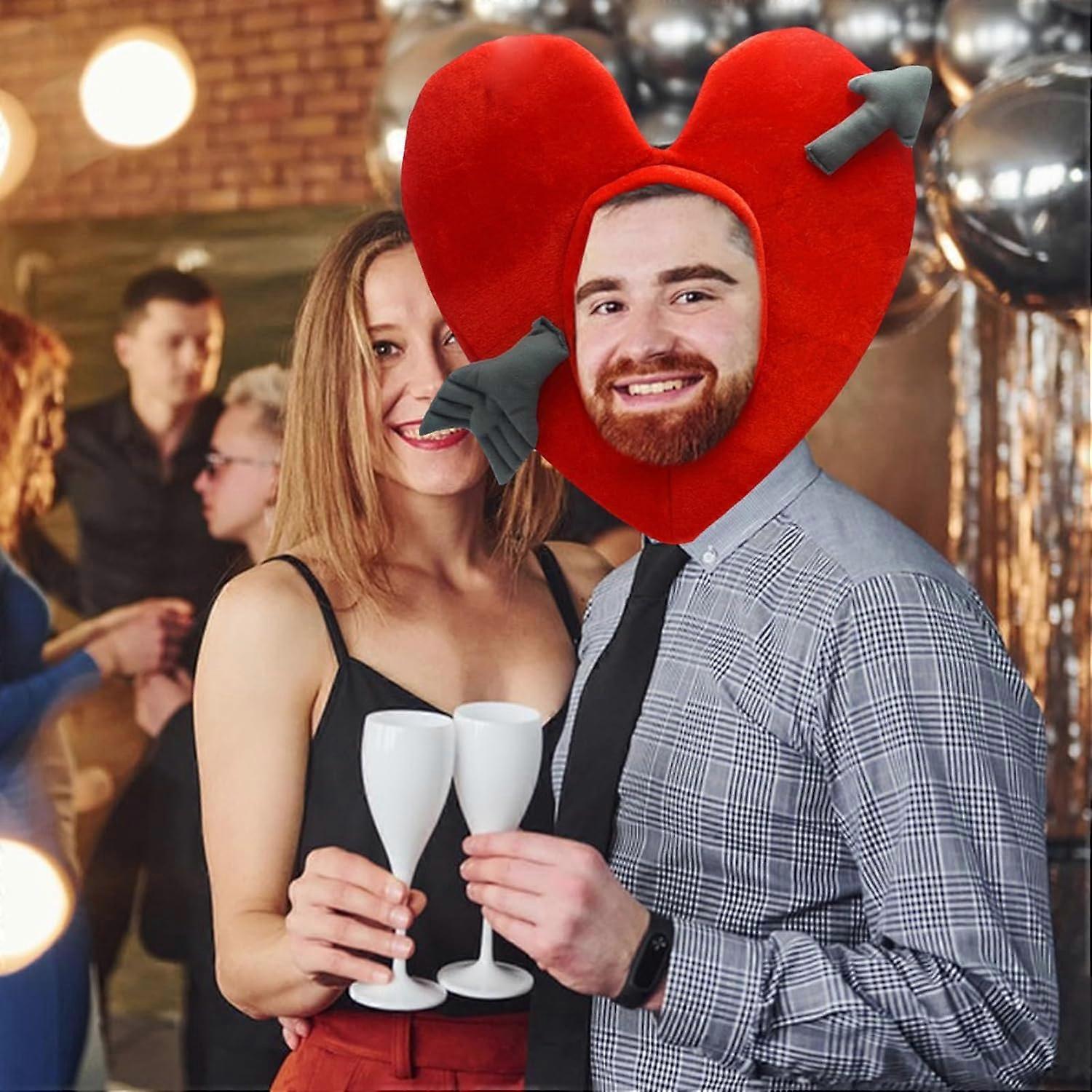 Heart Head Gear, Plush Heart Shape Headgear, Heart Shape Hat Fancy ...