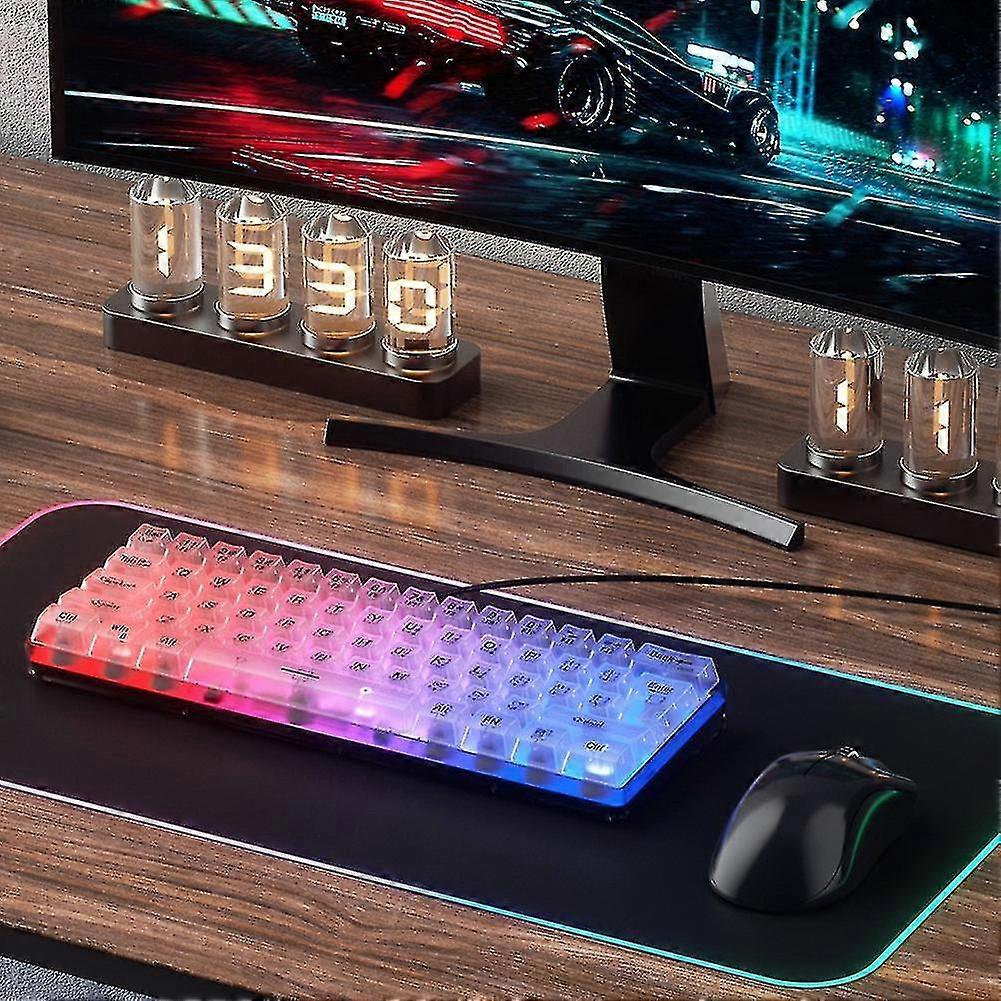 Wired 61 Key Transparent Keycaps Ice Crystal Keycap Rgb Backlit For ...