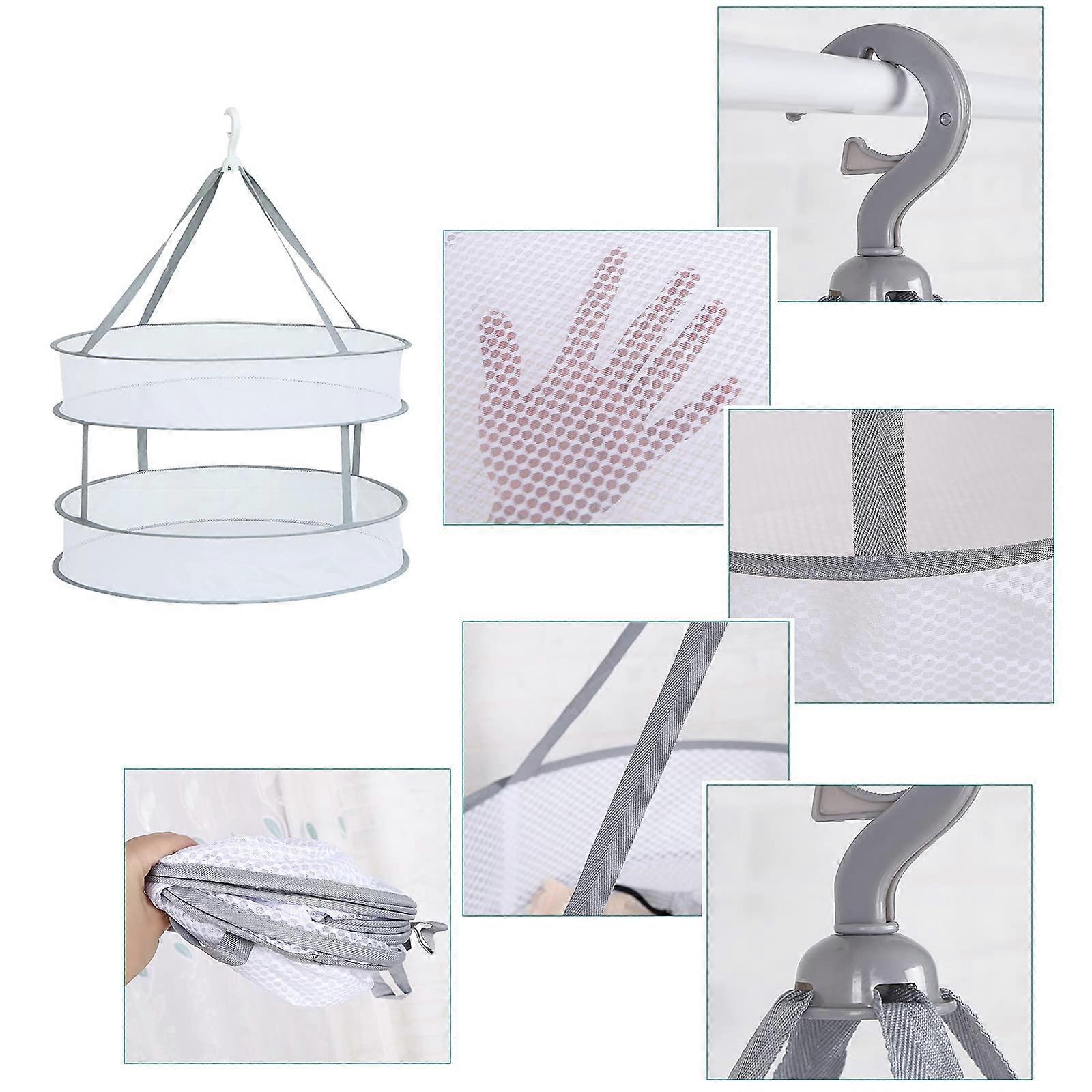 Foldable Sweater Dryer Rack Mesh Hanging Tumble Dryer Hanging Clothes ...