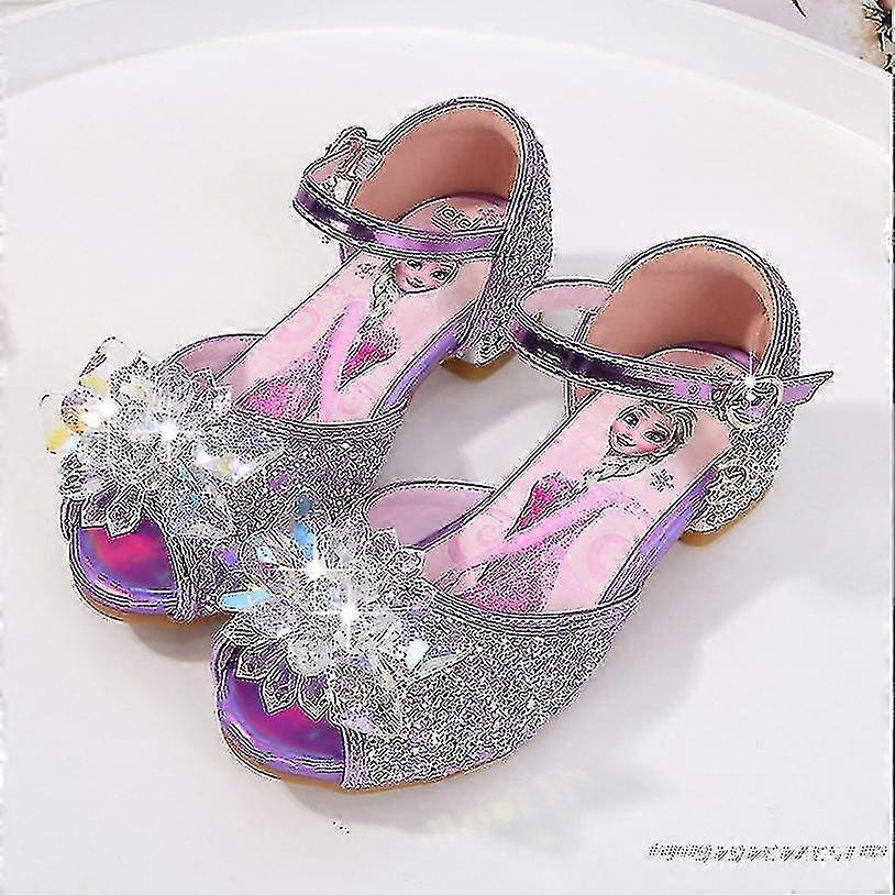 Girls Sandals Frozen 2 Elsa Princess Shoes Little Girls Crystal Shoes ...