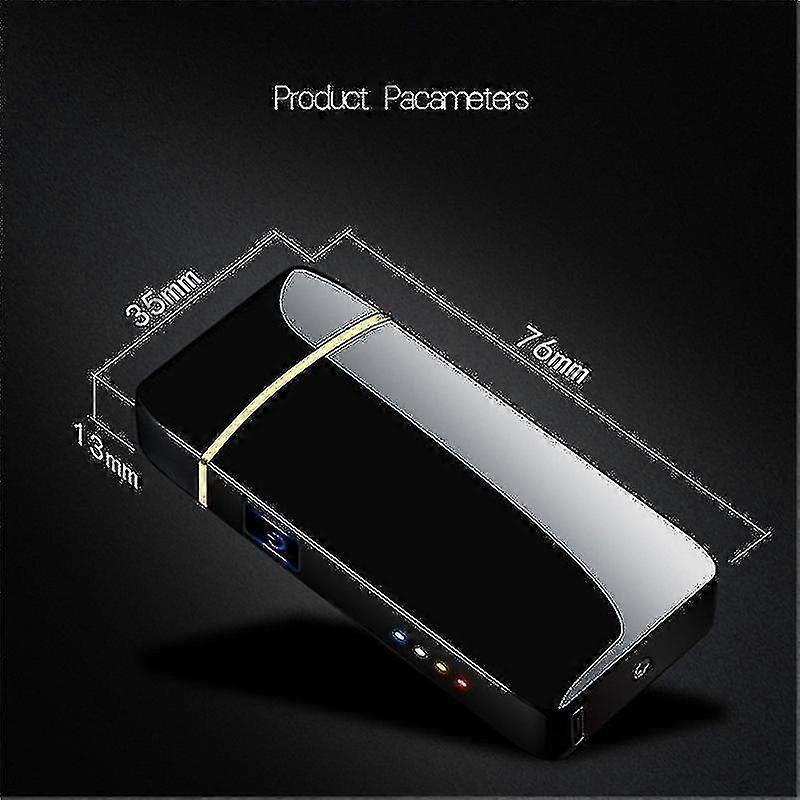 Electric Windproof Metal Lighter Double Arc Flameless Plasma ...