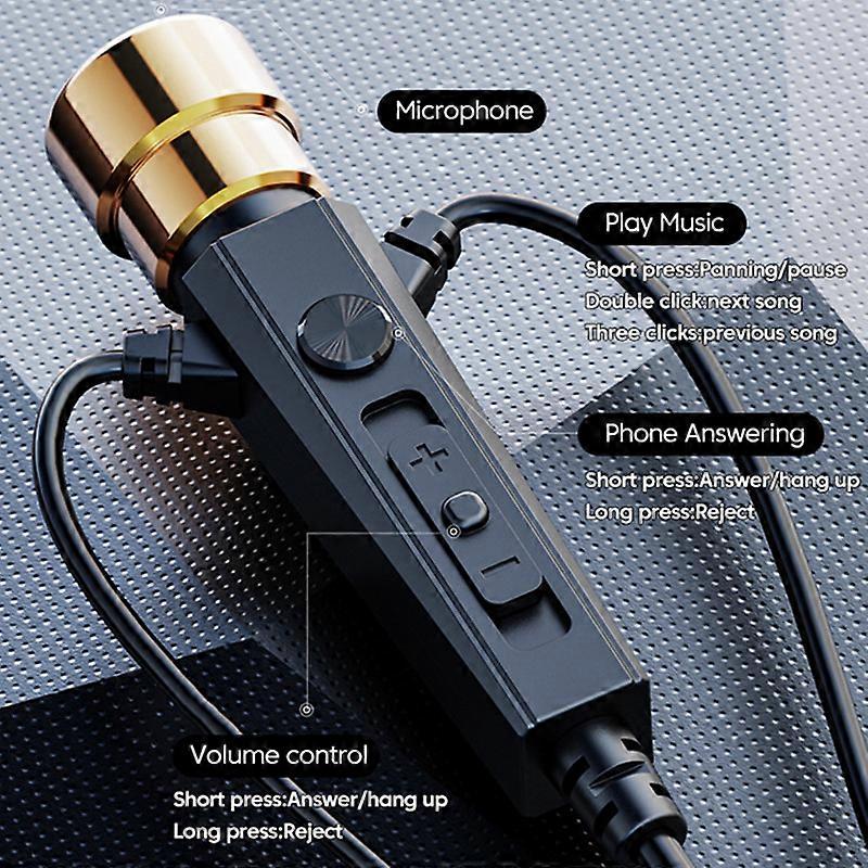 3.5mm Wired Earphones Stereo 90 Elbow Headphones HIFI Bass Hands-free ...