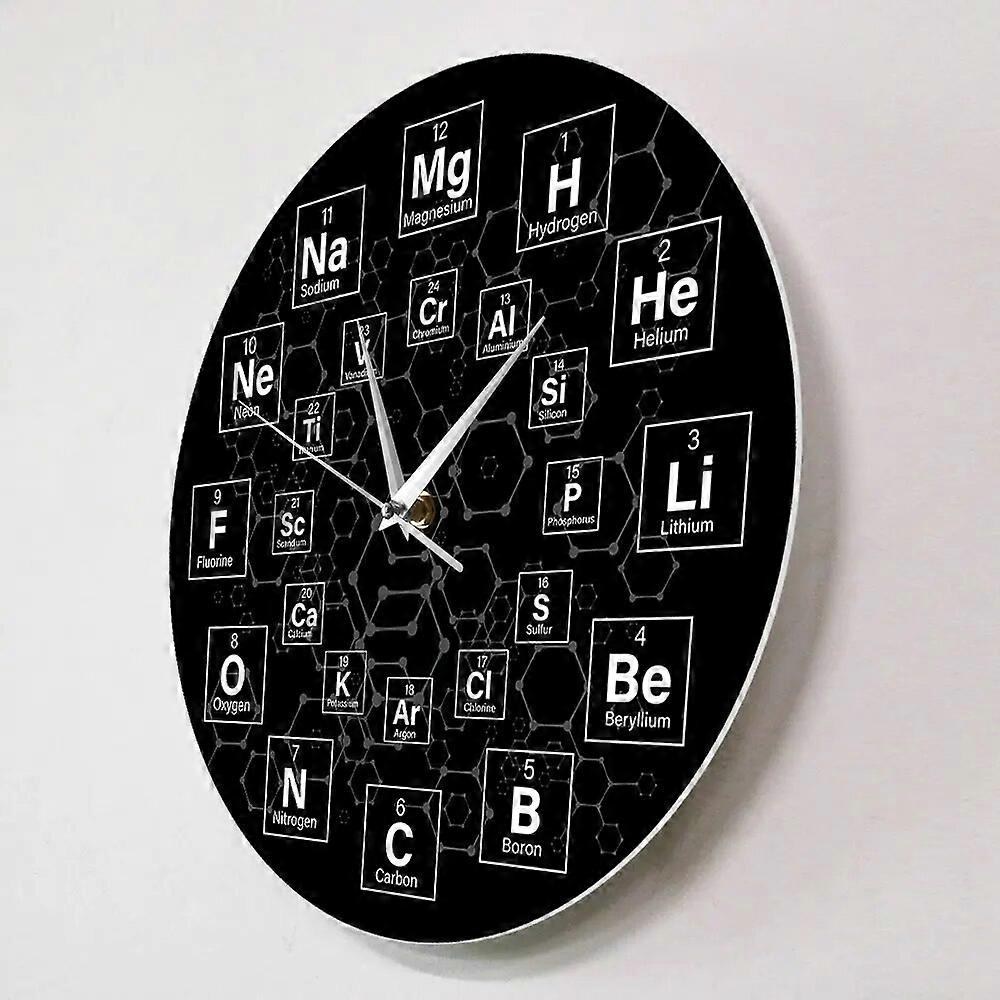 Periodic Table Of Elements Chemistry Wall Clock Chemistry Symbol Clock ...