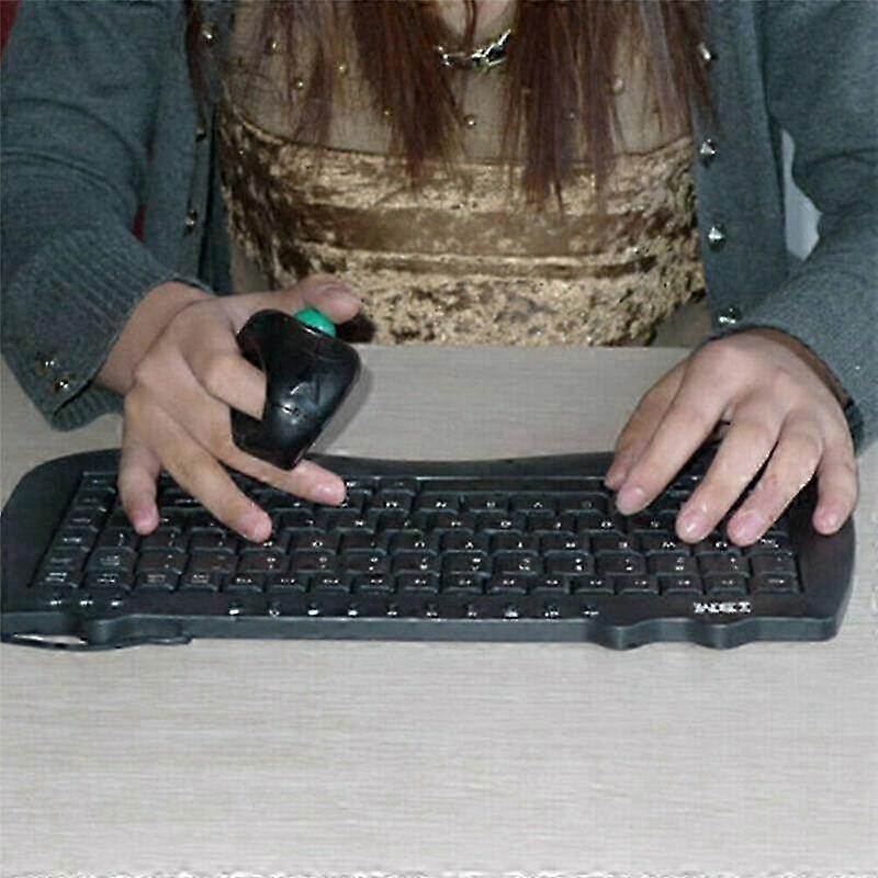 2.4G Wireless Air Mouse Ergonomic Trackball Handheld Finger USB Mouse ...