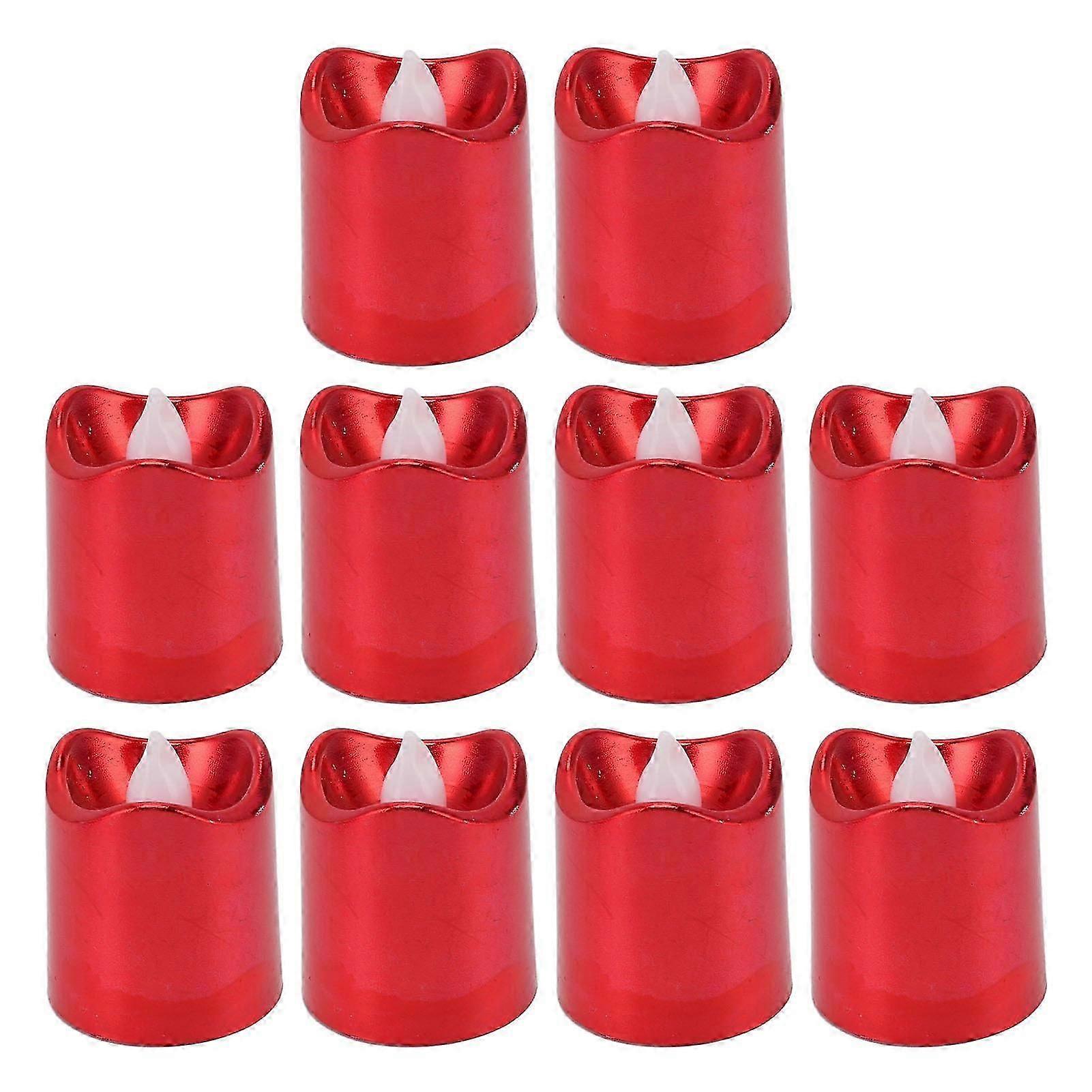 12Pcs Red LED Candle Lamp Warm Light Flameless Electronic LED Candle ...