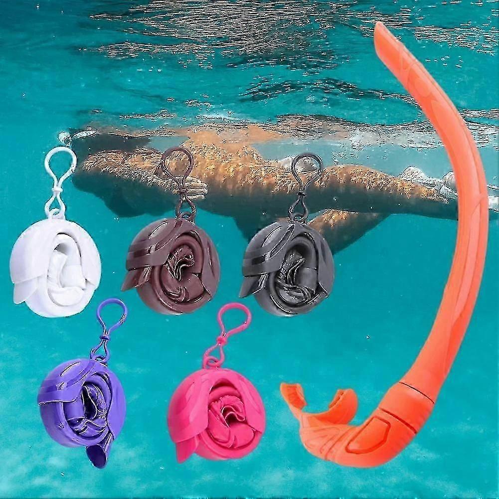 Diving Snorkel Foldable Silicone Large-caliber Diving Snorkel Roll Up ...