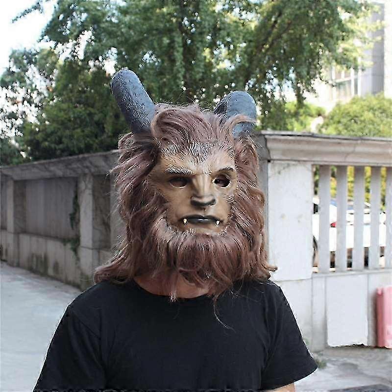 Adult Beast Cosplay Mask with Wig Transform into the Beast! | Fruugo UK