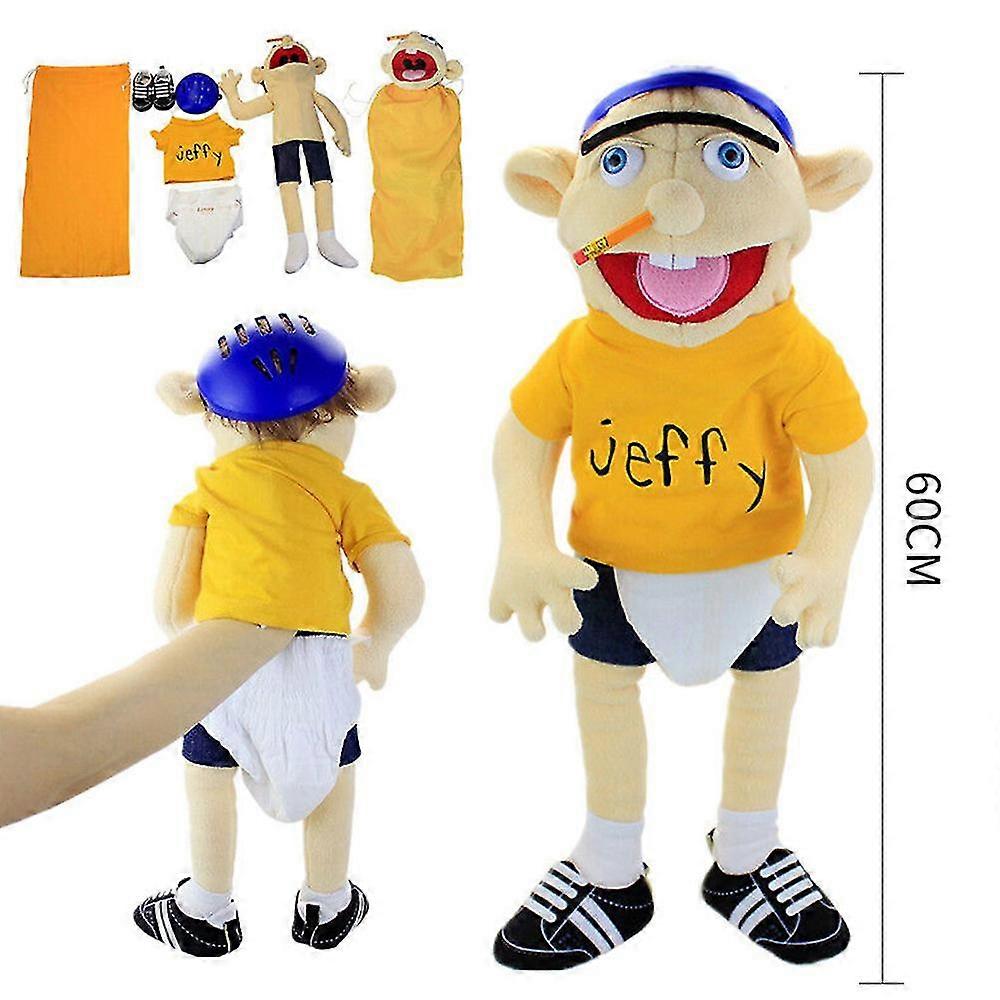 60cm Jeffy Hat Hand Puppet Plush Cosplay Toy Game Doll Kids Gifts ...